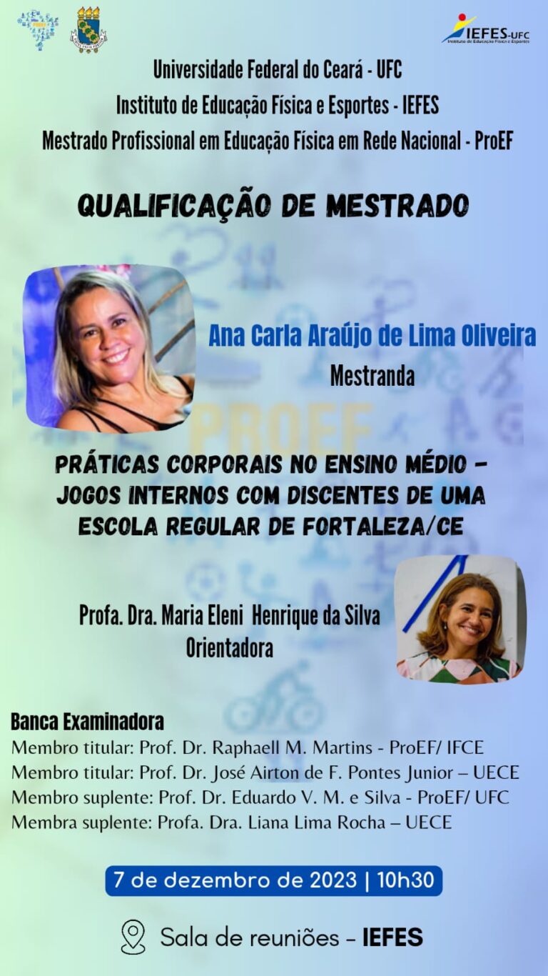 Instituto de Educação Física e Esportes – Cursos de Educação Física da ...